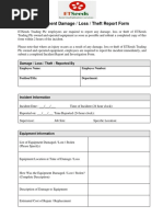 Damaged Missing Tool Report | PDF | Law | Technology & Engineering