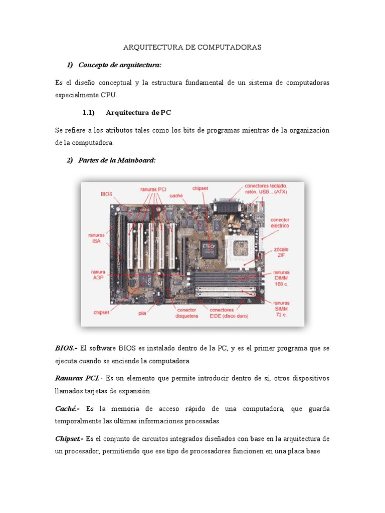 Arquitectura de Computadoras | PDF | Hardware de la computadora ...