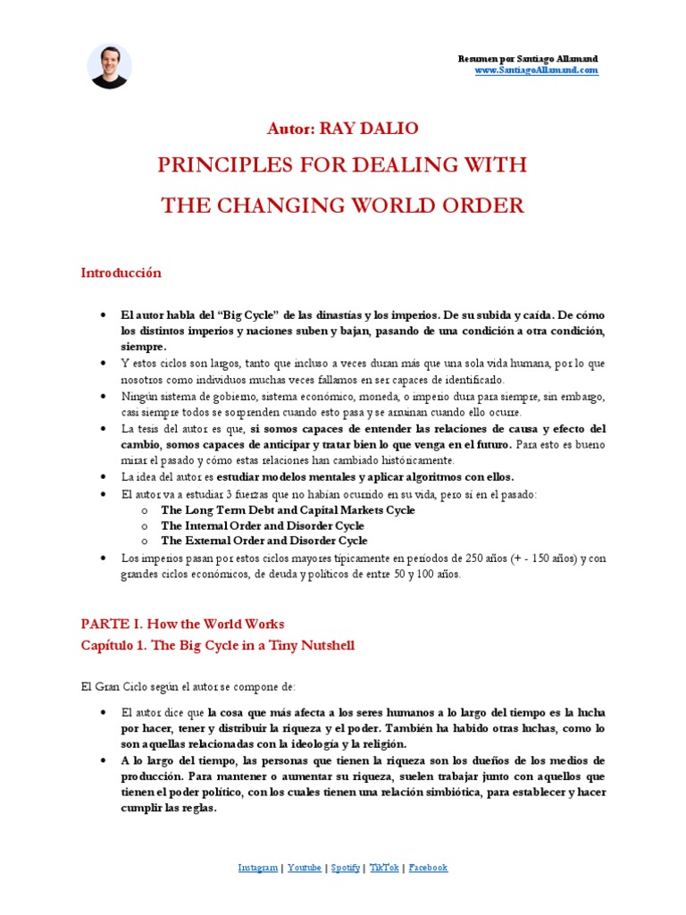 Ray Dalio Principles | Descargar gratis PDF | Dinero | Deuda