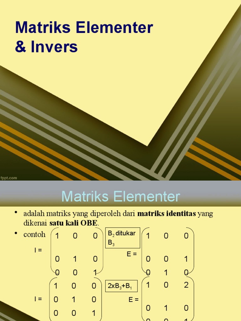 Matriks Elementer Dan Invers | PDF