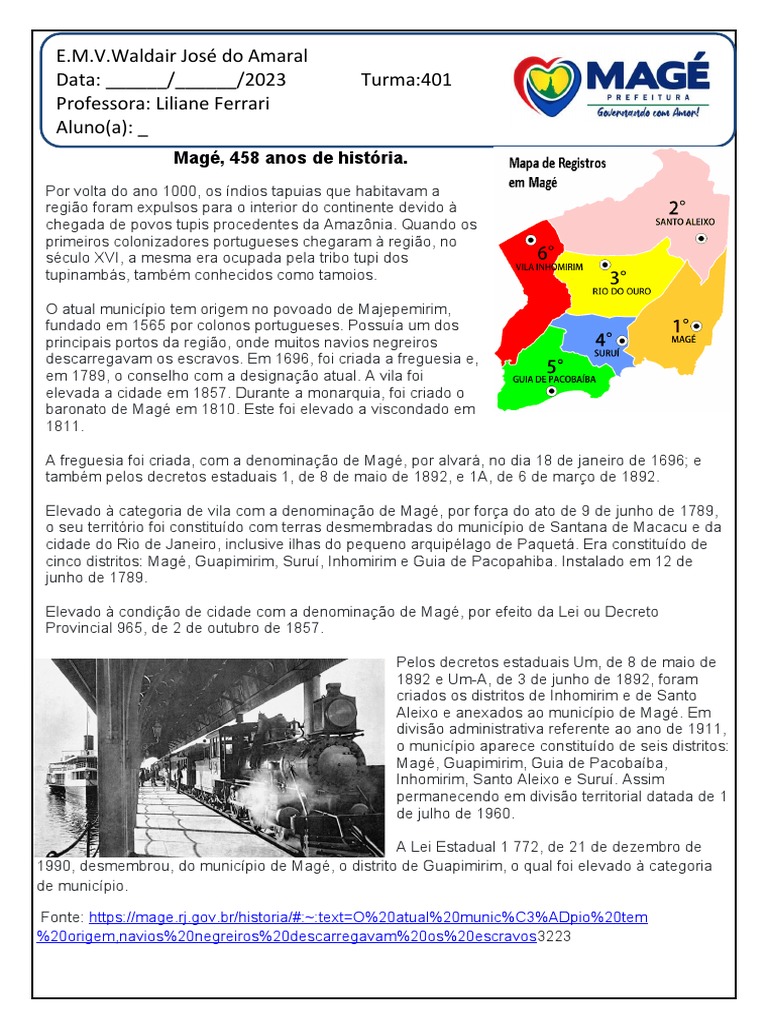 Atividades Dia de MAGÉ | PDF | América do Sul | Brasil
