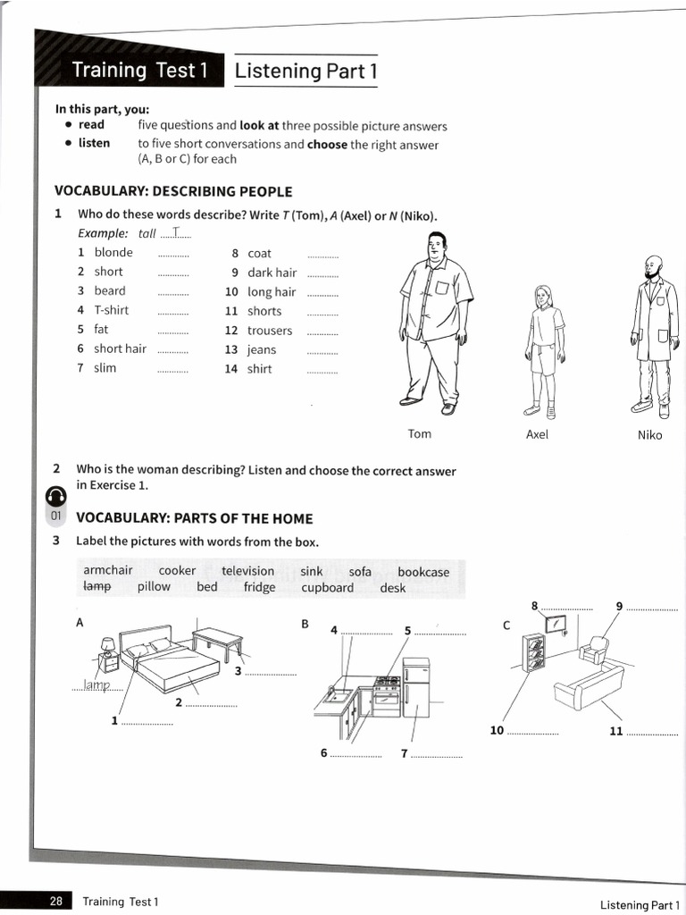 KET Trainer Listening Part 1 | PDF