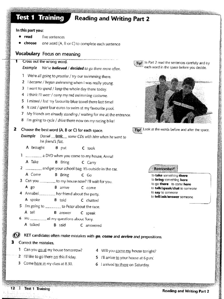 KET Reading Part 2 | PDF
