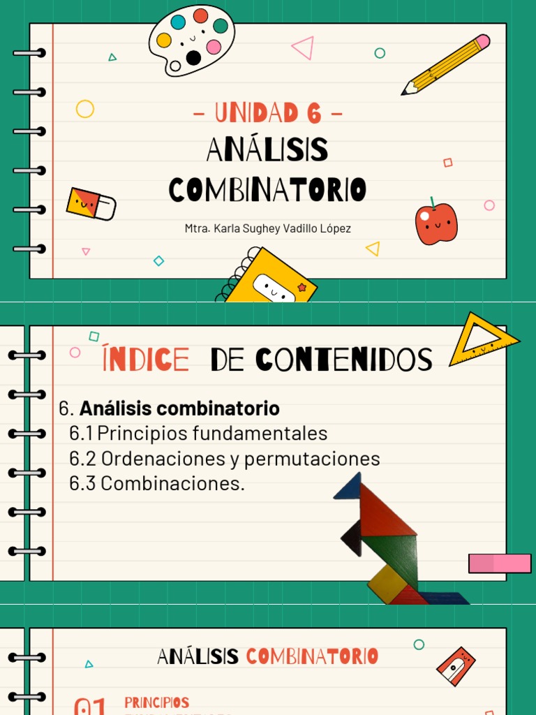 Unidad 6. Análisis Combinatorio | PDF | Muestreo (Estadísticas ...