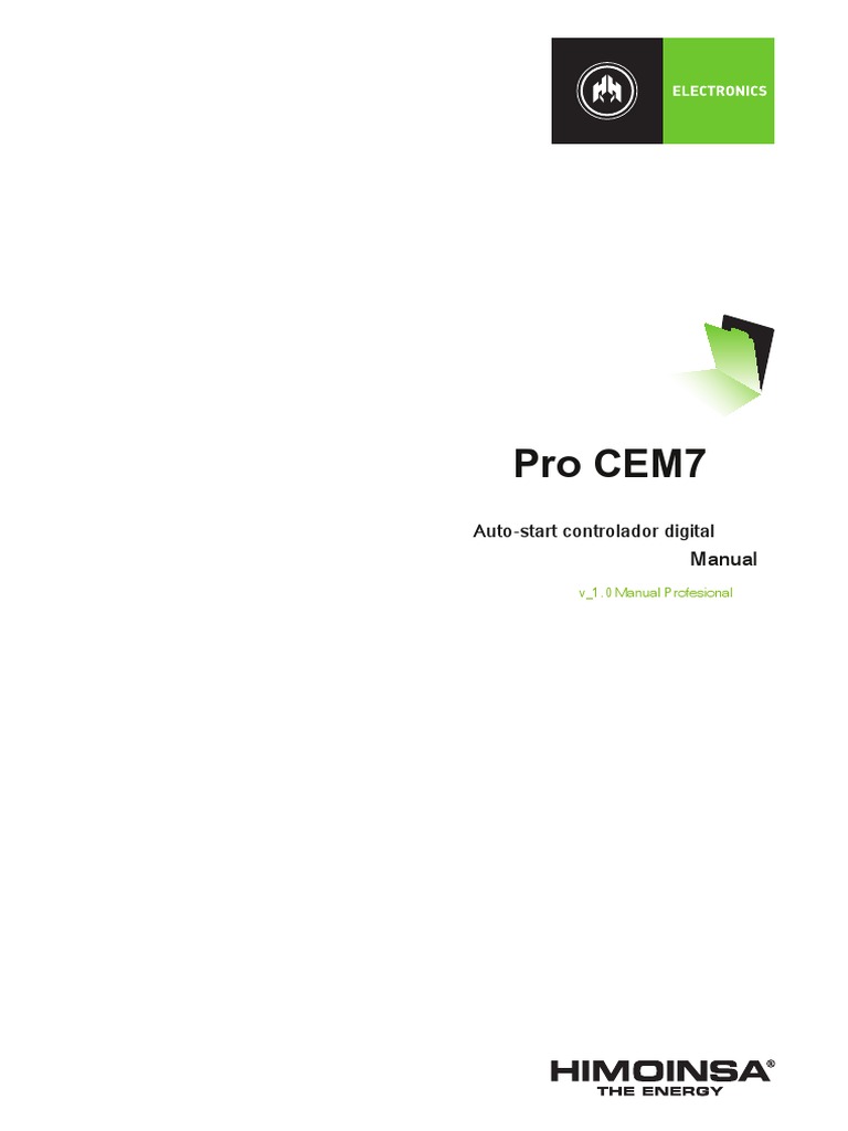 Manual CEM7: Controlador Digital Himoinsa | PDF | Contraseña | Diodo ...