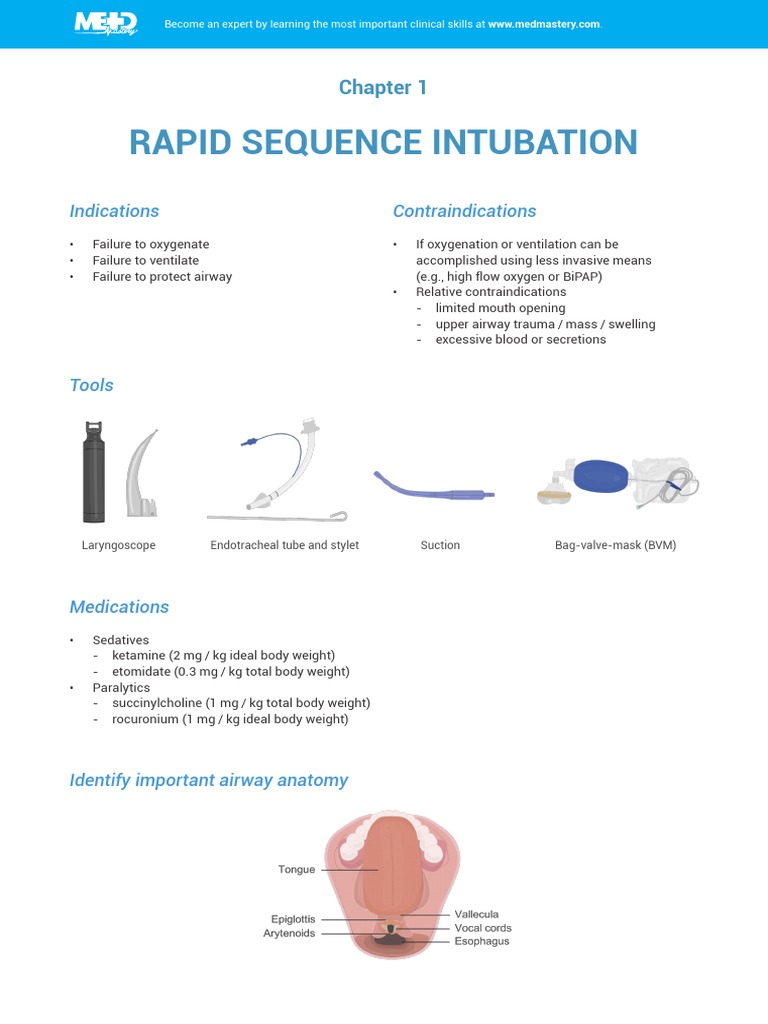 1.CHAPTER 1 Rapid Sequence Intubation | PDF