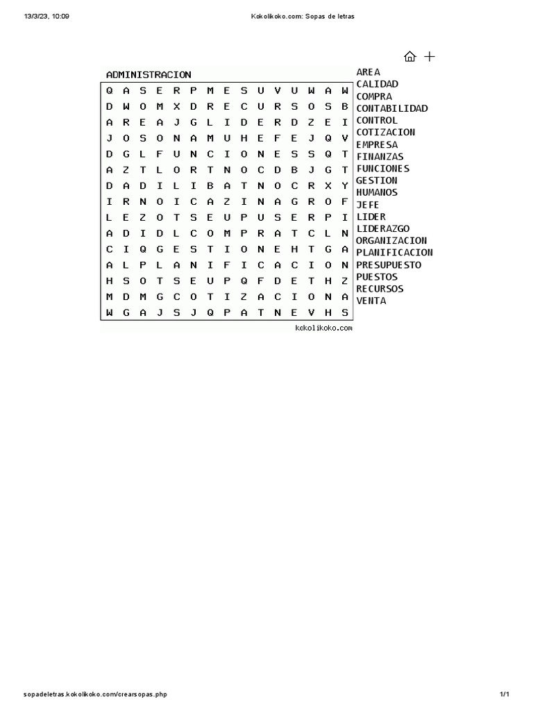 Kokolikoko.com_ Sopas de letras | PDF