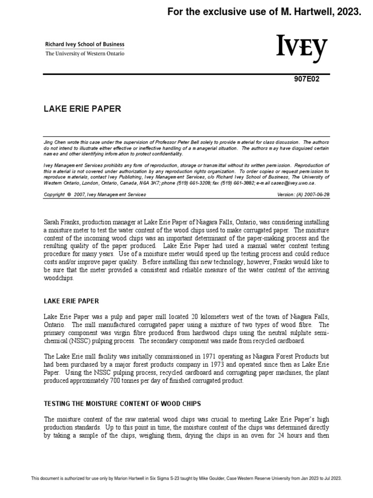 Lake Erie | PDF | Paper | Pulp (Paper)