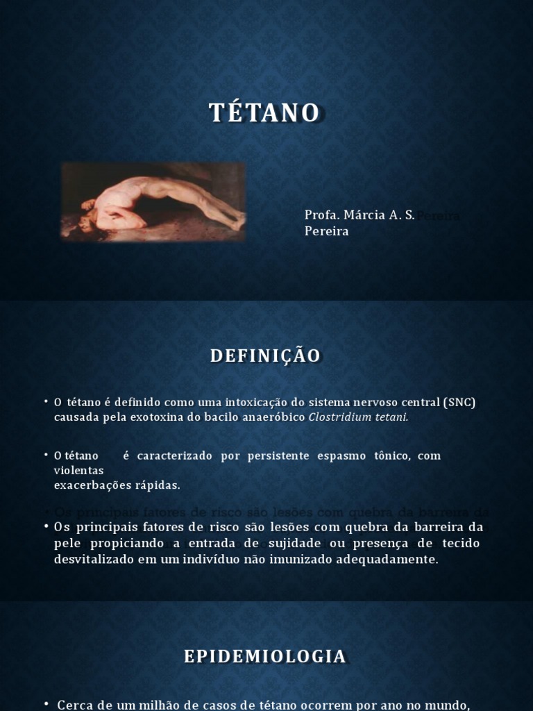 Aula 2 - Tétano | PDF | Medicina Clínica | Especialidades médicas