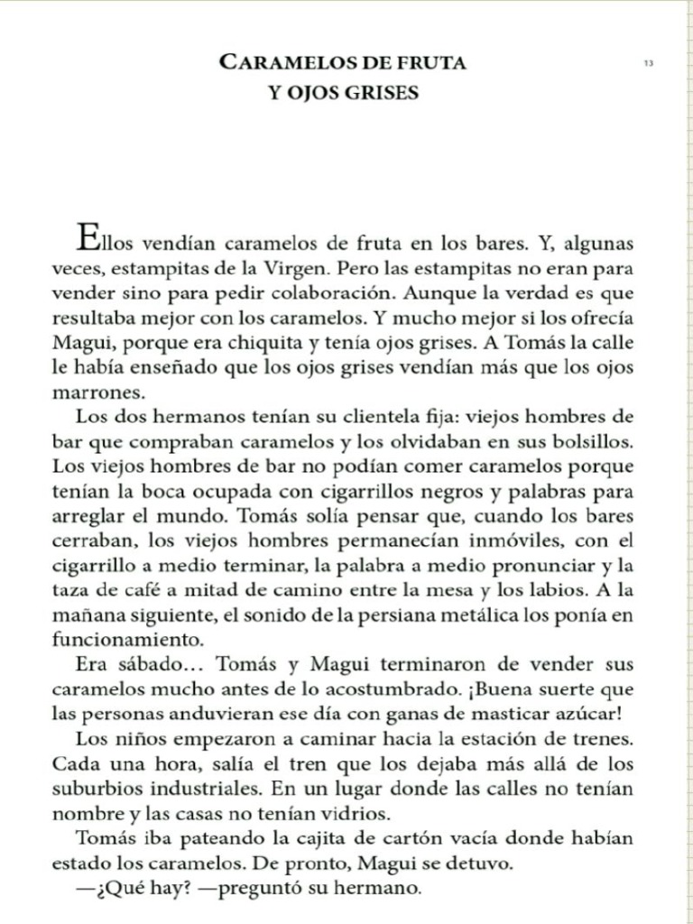 Caramelo de Frutas y Ojos Grises | PDF