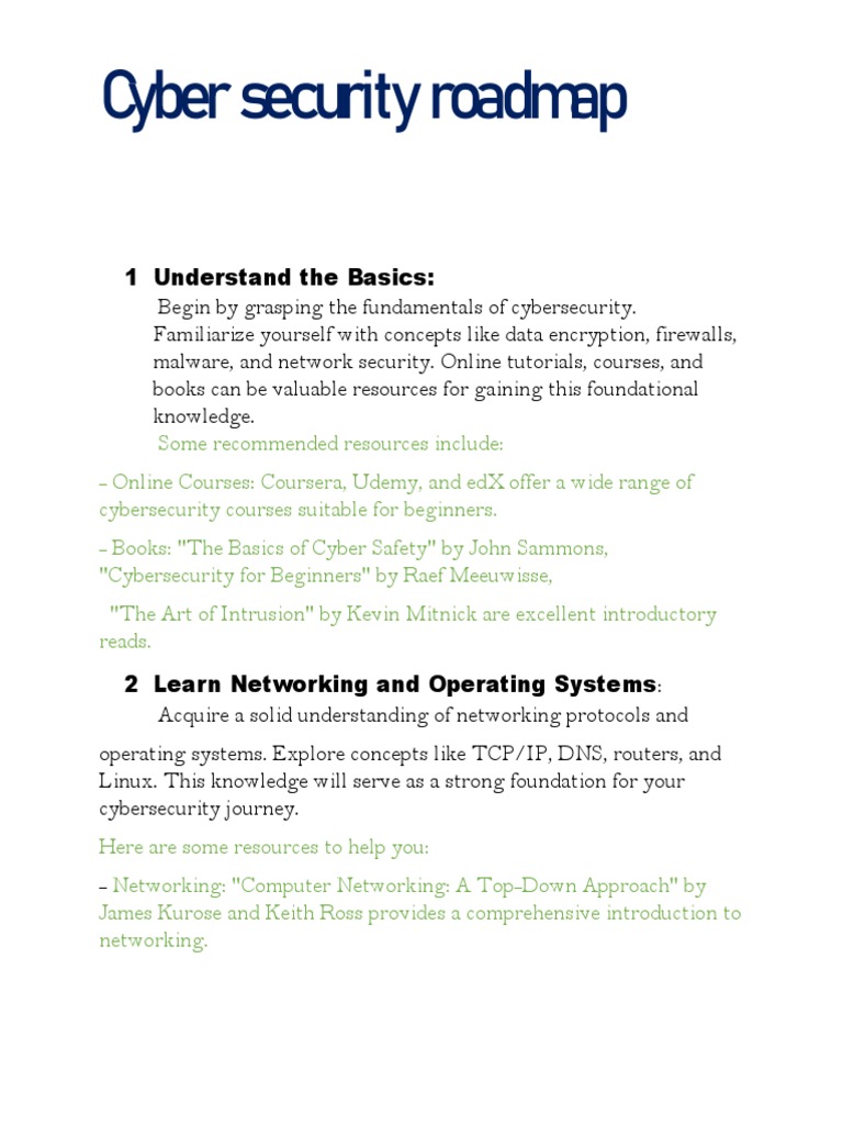 Cyber Security Roadmap | PDF | Security | Computer Security