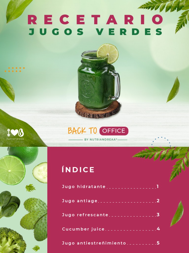 JUGOS VERDES - BACK TO OFFICE P9nav6 | PDF | Hierbas y especias ...