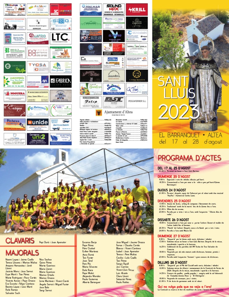 ProgramaSantLluis2023 Altea | PDF