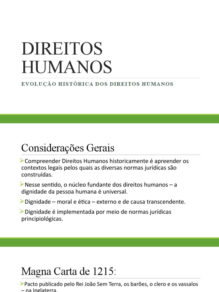Slide Evolução Dos Direitos Humanos Pdf Direitos Humanos Nações