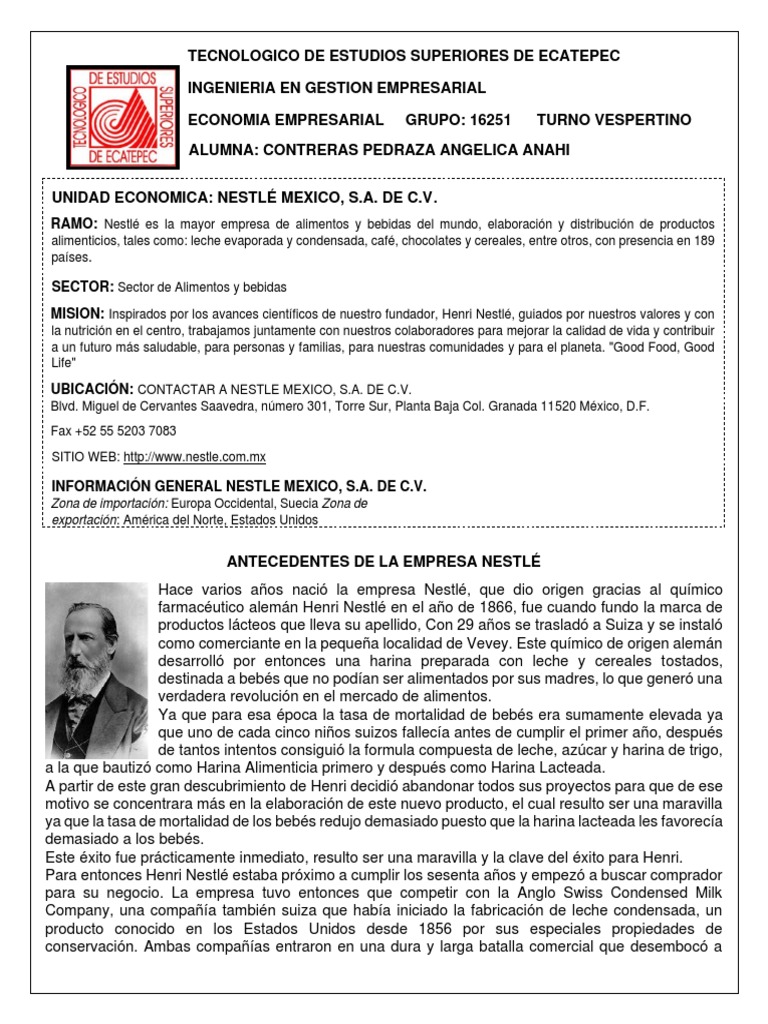 NESTLE REP 1.2pdf | PDF | Hacerse un nido | Comida y bebida