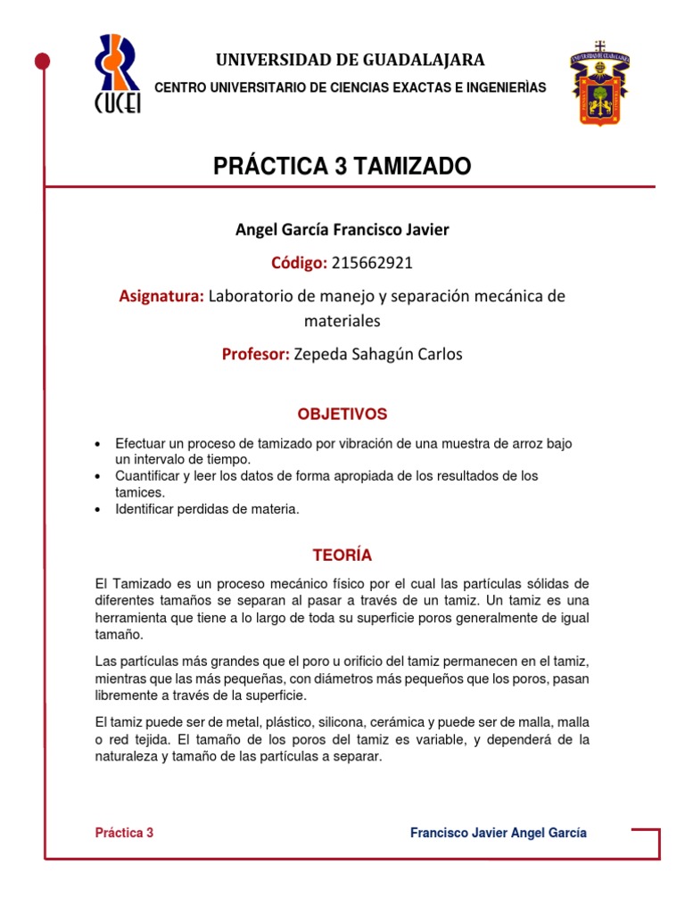 Tamizado Animado: Método de Separación | PDF