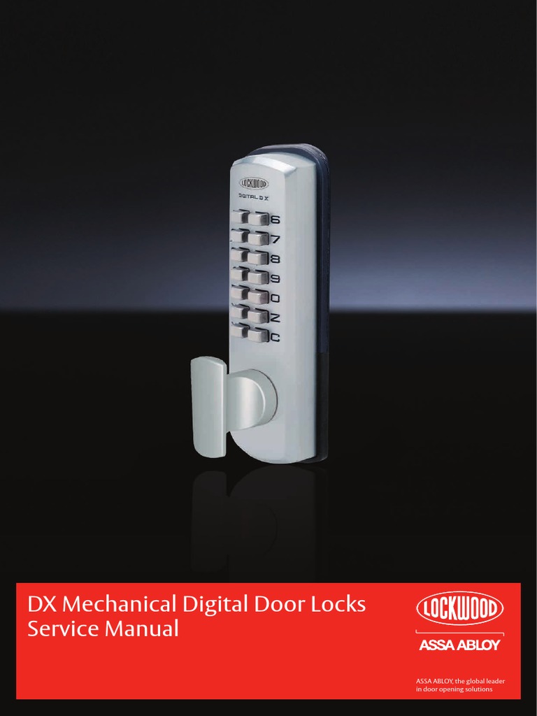 Lockwood DX Digital Service Manual | PDF | Door | Lockout (Industry)