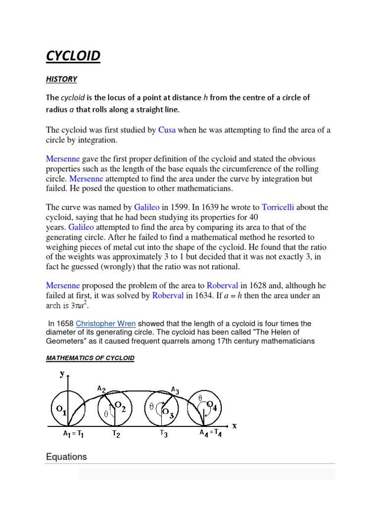 CYCLOID | PDF | Geometric Shapes | Geometry
