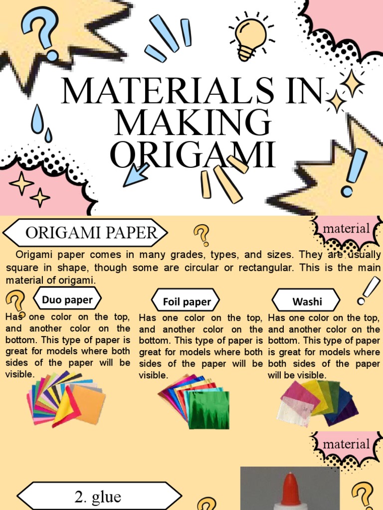 Materials in Origami | PDF | Origami | Acrylic Paint