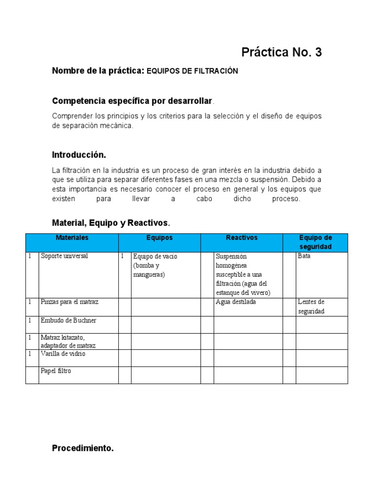 Práctica No3 | PDF | Filtración | Destilación