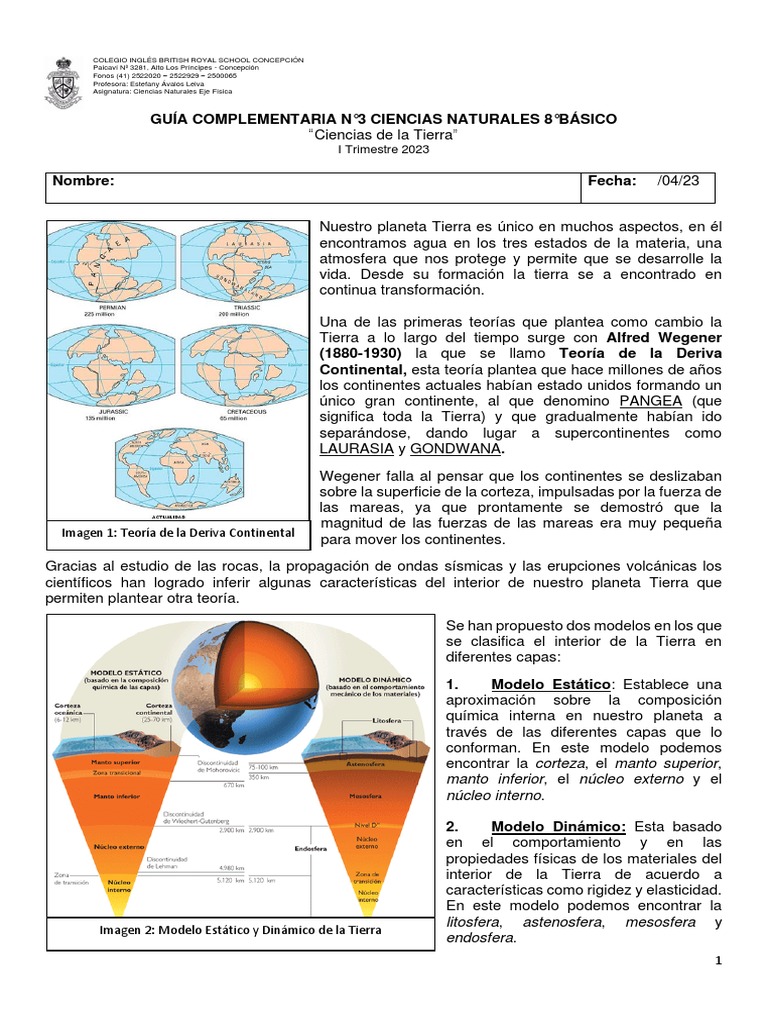1.6 Guía Ciencias de La Tierra | PDF | Placas tectónicas | Corteza ...