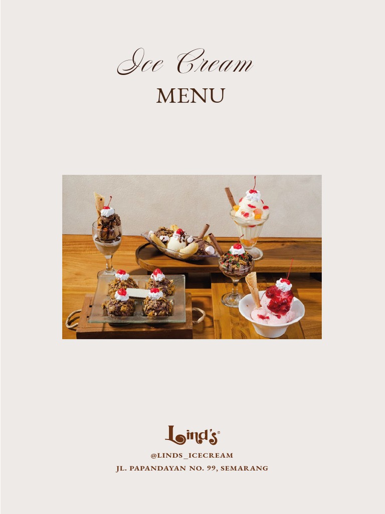 Lind's Ice Cream Menu | PDF