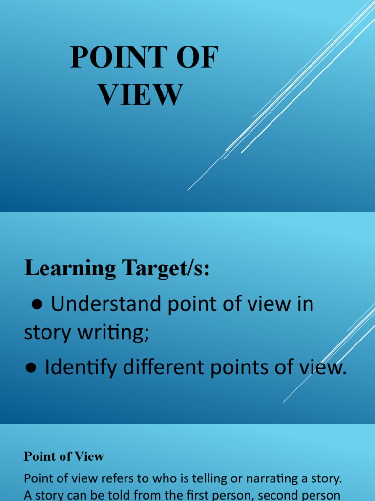 Grade 5 - Point of View | PDF | Narration | Human Communication