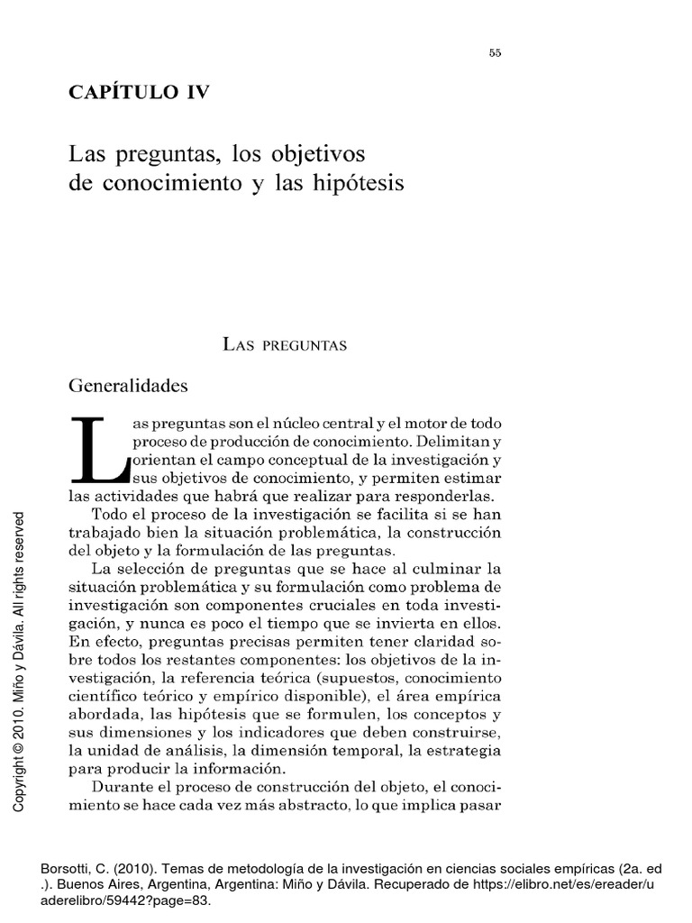 Borsotti Cap 4 - 1 | PDF | Science | Metodología