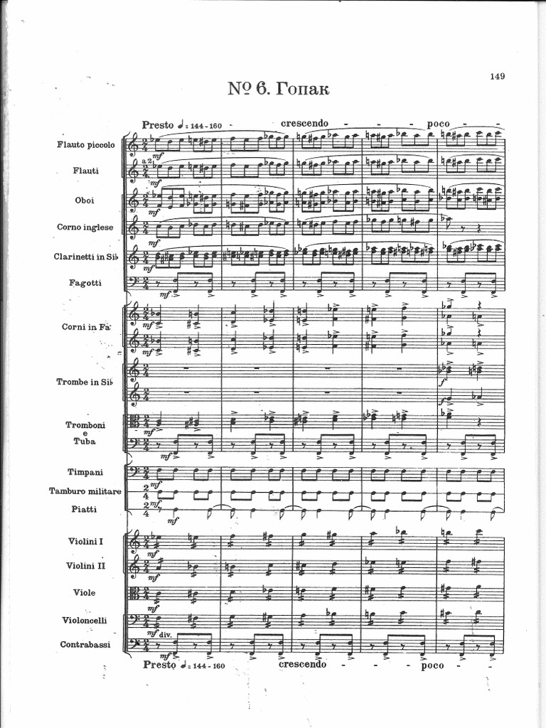 Score - Khachaturian - Gopak | PDF