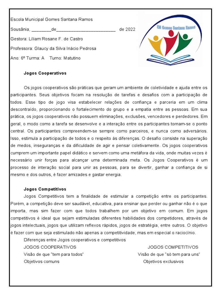 Jogos Cooperativos X Jogos Competitivos - cr-enviro.com Jogos Cooperativos X Jogos Competitivos - cr-enviro.com