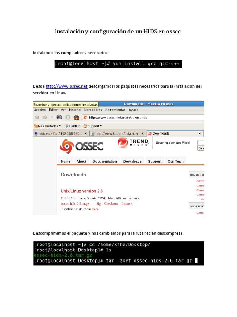 Instalación y Configuración de Un HIDS en Ossec | PDF | Servidor (Computación) | Cortafuegos ...