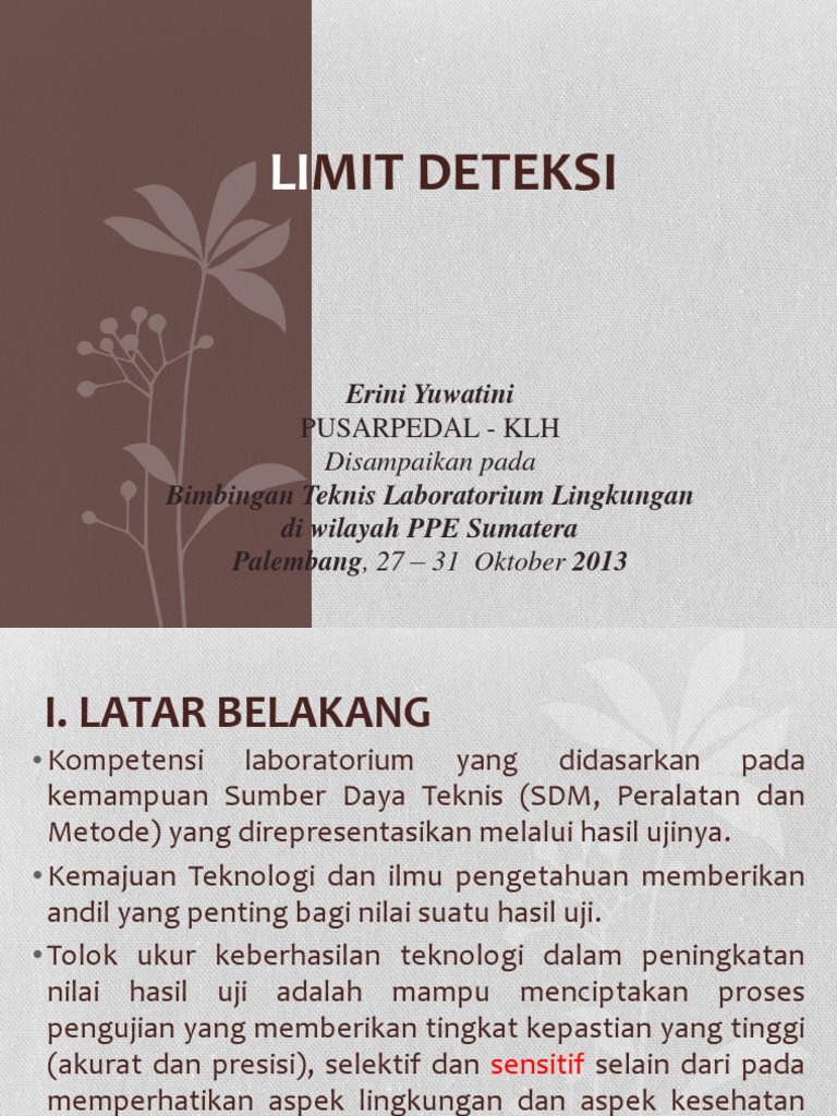 Pres LIMIT DETEKSI | PDF