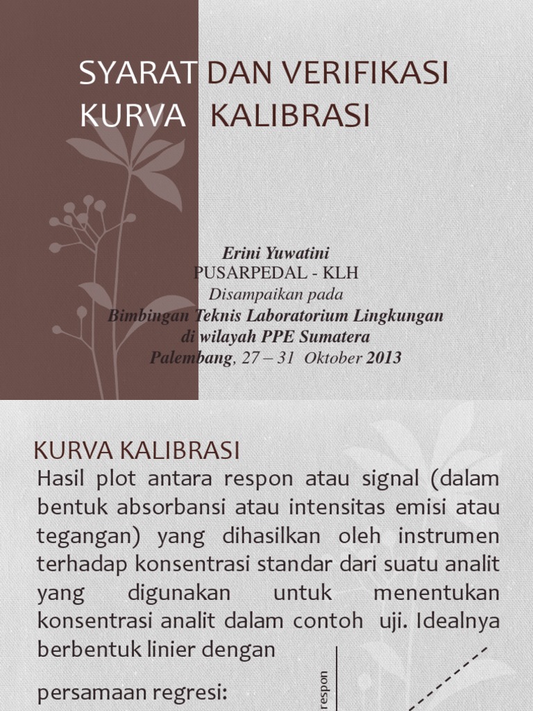 Pres SYARAT DAN VERIFIKASI KURV KAL | PDF