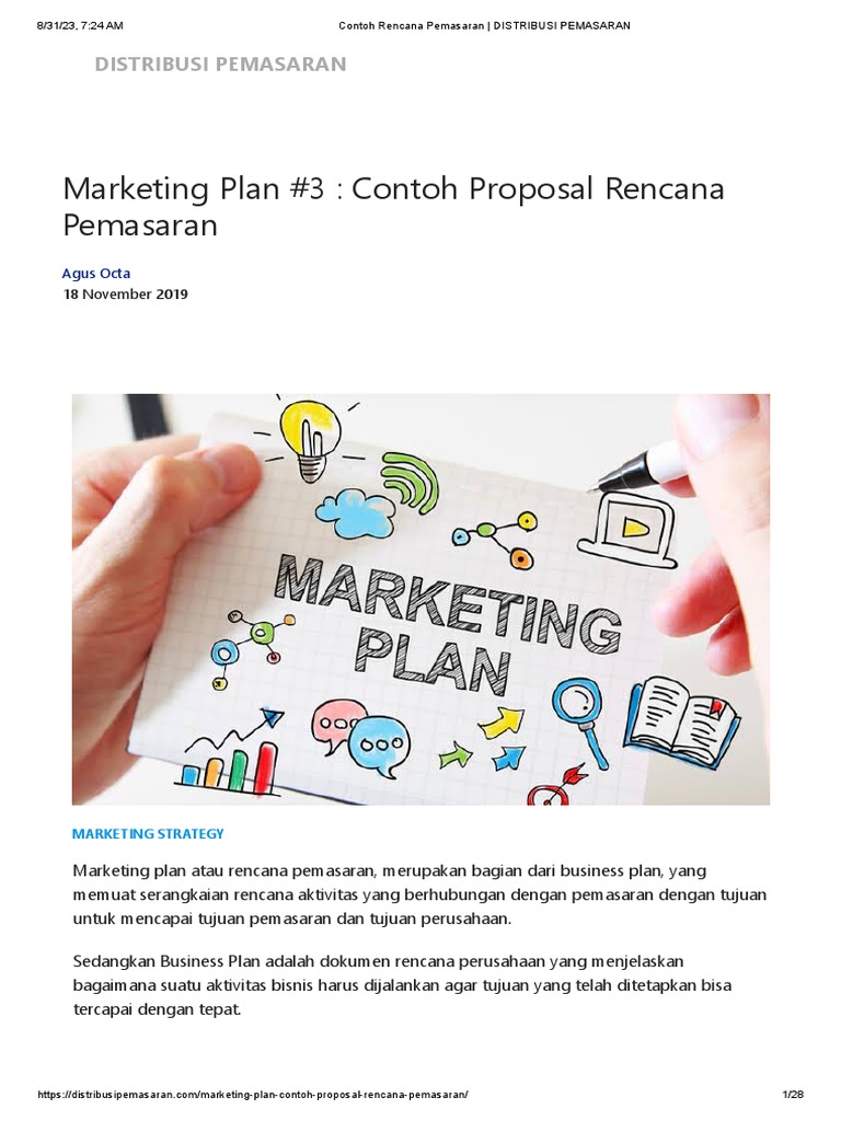 Contoh Rencana Pemasaran - DISTRIBUSI PEMASARAN | PDF