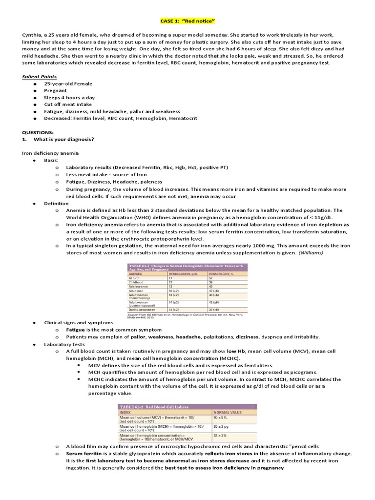 RDU On Blood Disorders 1 | Download Free PDF | Anemia | Medical Specialties