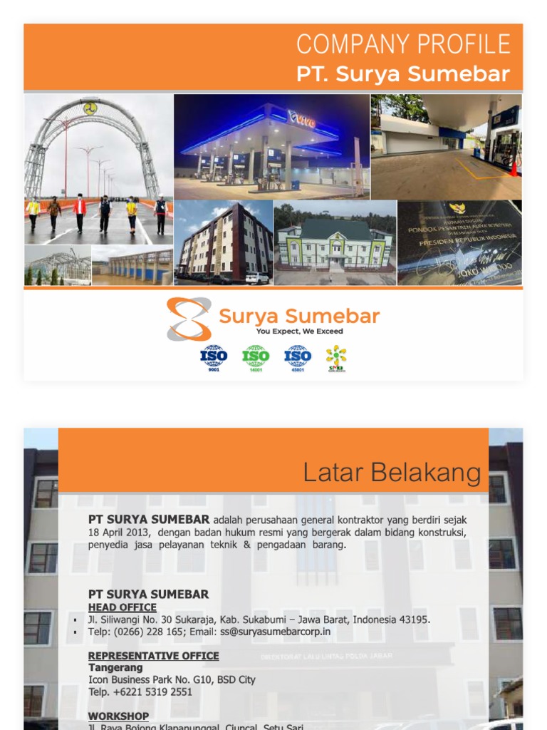 Profil Perusahaan PT. Surya Sumebar | PDF | Teknologi & Rekayasa