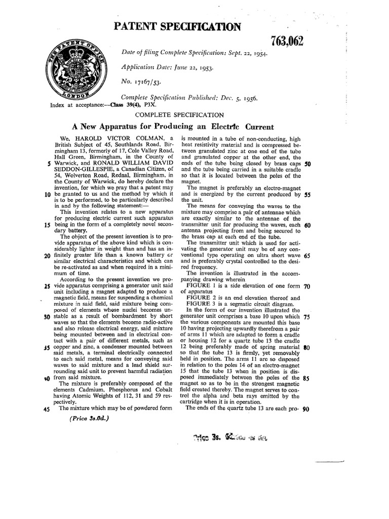 Colman Gillespie GB763062 | PDF