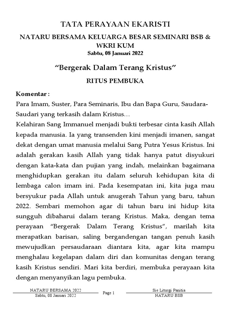 Tpe Nataru Bersama | PDF