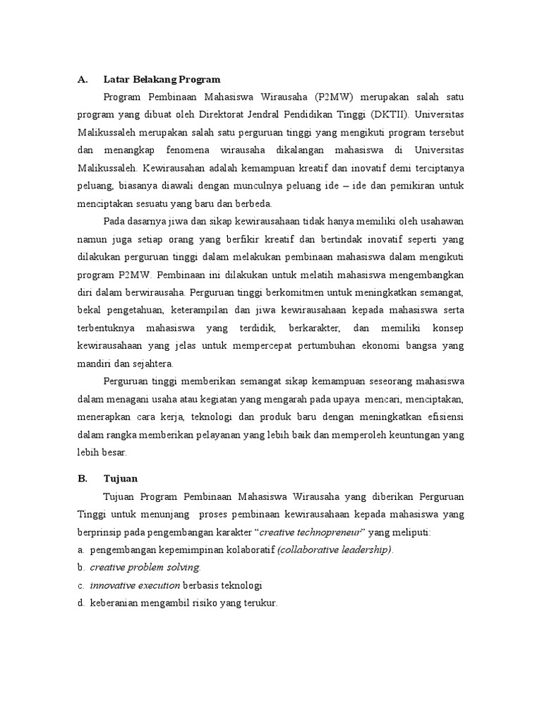 Panduan Proposal P2MW 2025 | PDF | Seni