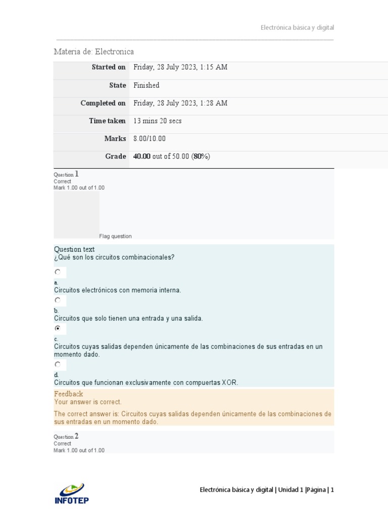 Ejercicios de La Unidad 4 | PDF | Electricidad | Tecnología de información y comunicaciones