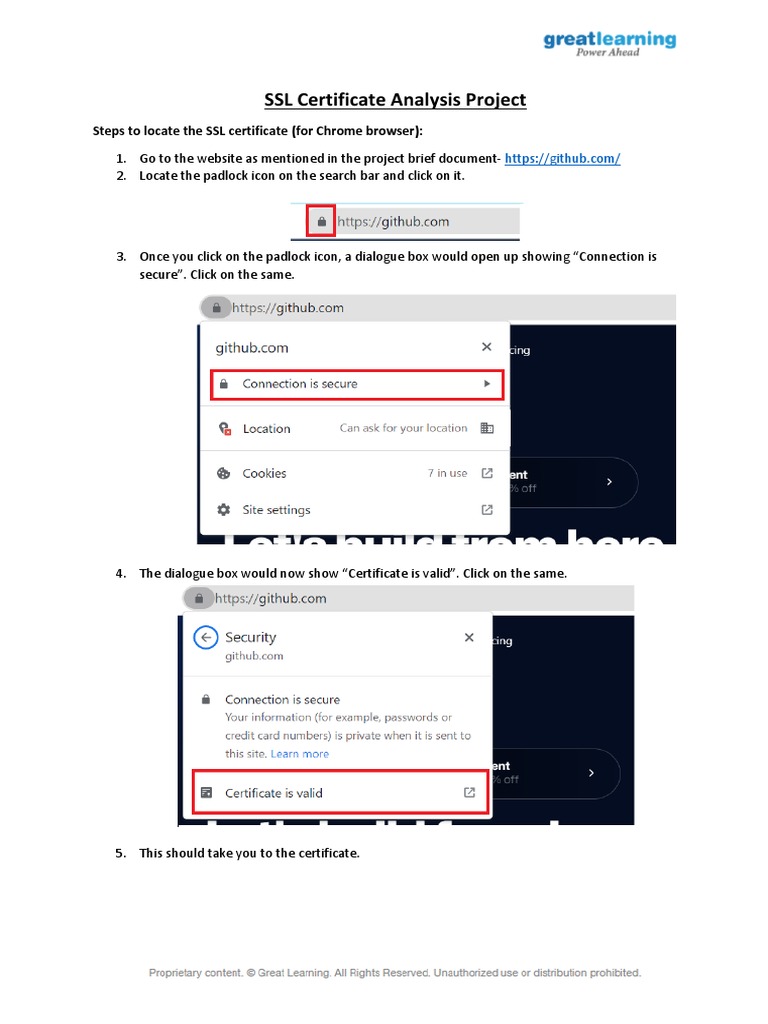 SSL Certificate Analysis Project - Steps To View SSL Certificate - 3 | PDF