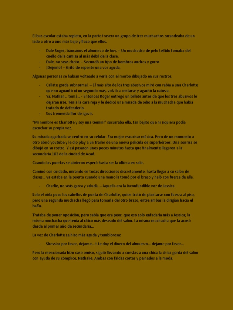 Charlotte - Capítulo 1 - Borrador Beta | PDF | Baño | Mano