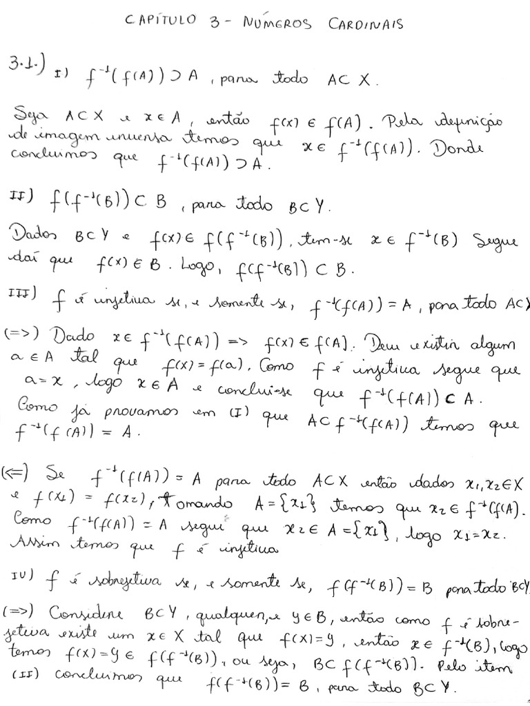 Capítulo 3 - Números Cardinais - Exercícios | PDF