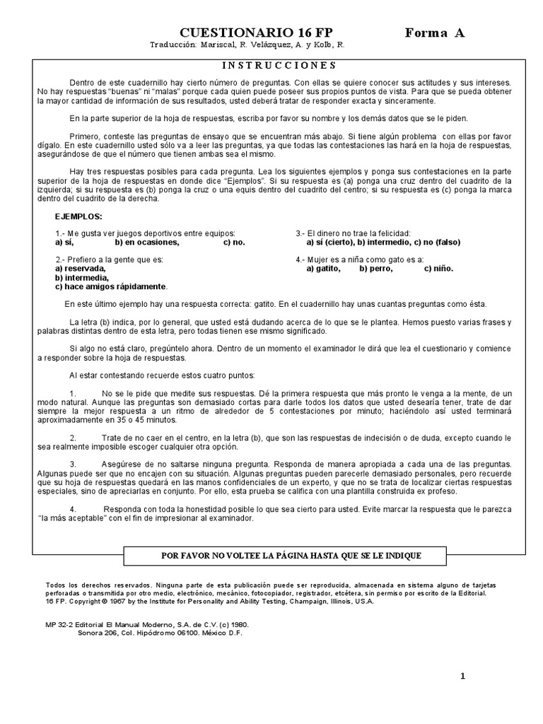 Cuestionario 16 FP | PDF