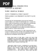 Global Perspectives - Individual Report | PDF | Sex | Invasive Species