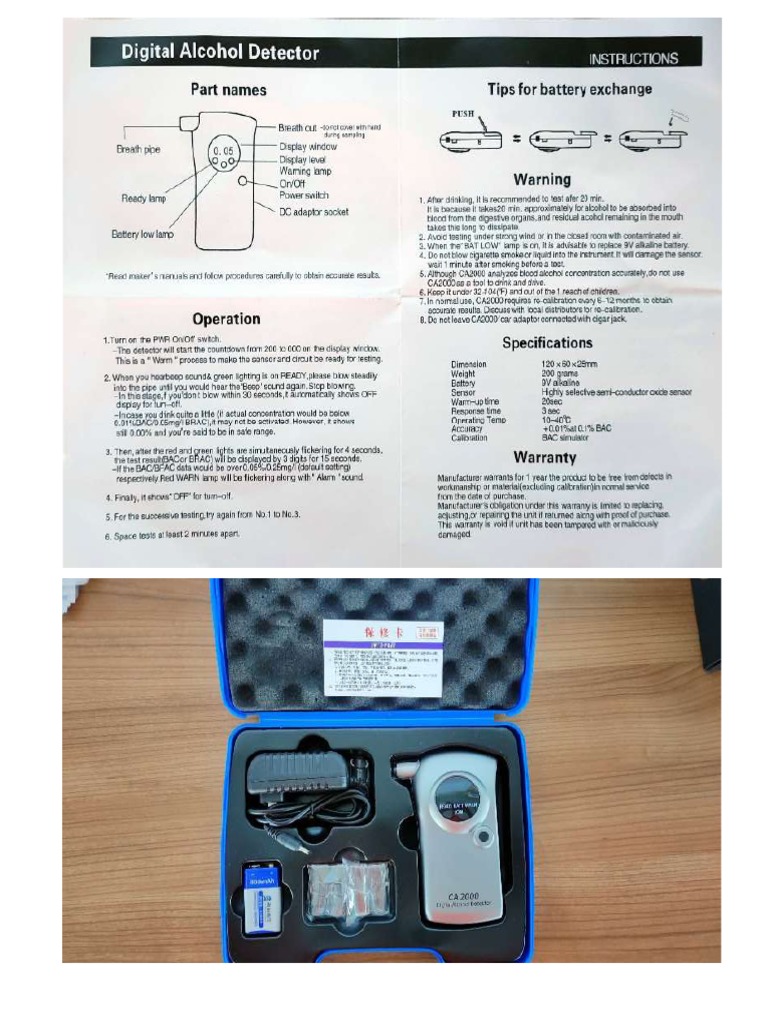 Alcohol Tester | PDF