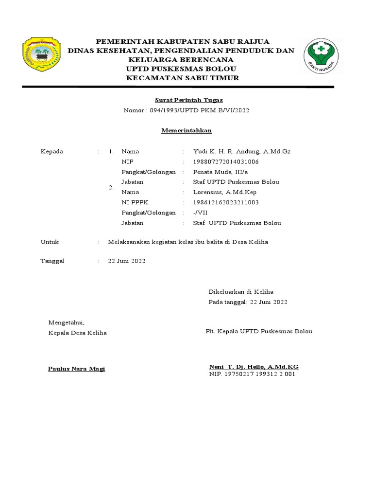 SPJ Kelas Ibu Balita KELIHA JUNI | PDF