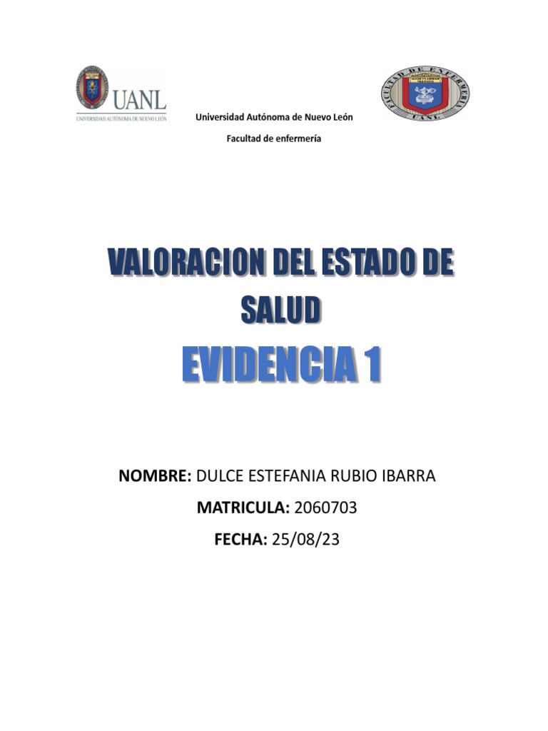 Ev1 Valoracion | PDF | Enfermería | Paciente