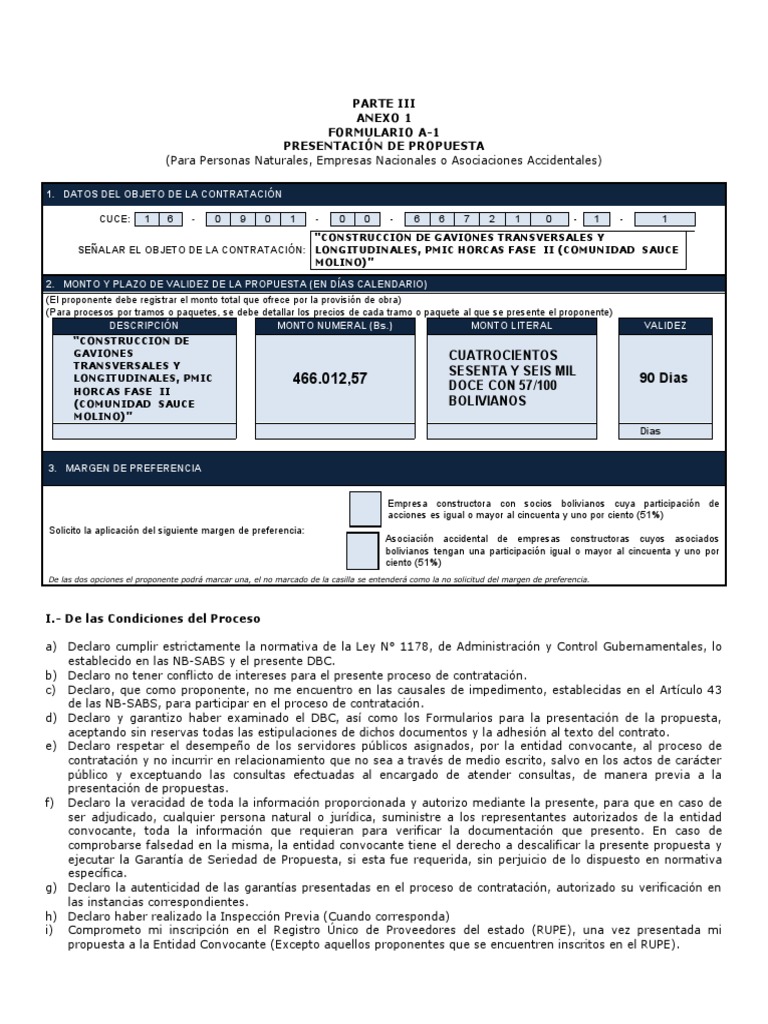 Formularios A 1 A2c | PDF
