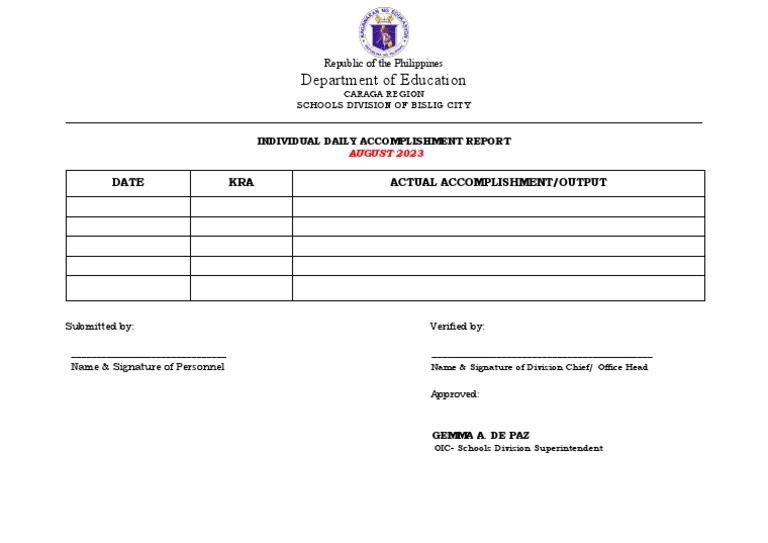 IDAR Template 1 | PDF
